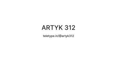 Artyk 312 — Teletype