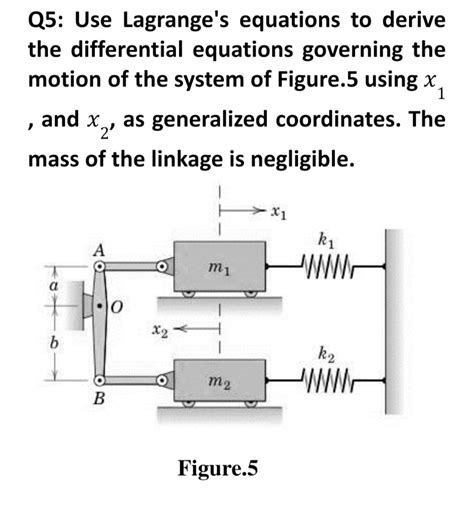 Solved Q5 Use Lagrange S Equations To Derive The Chegg Com
