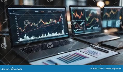 advanced trading setup with multiple monitors and data analysis tools