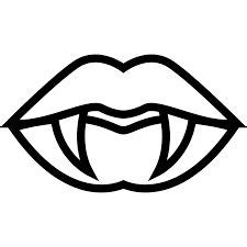 Mouth Lips With Fangs Outline Vector SVG Icon 2 SVG Repo Tooth
