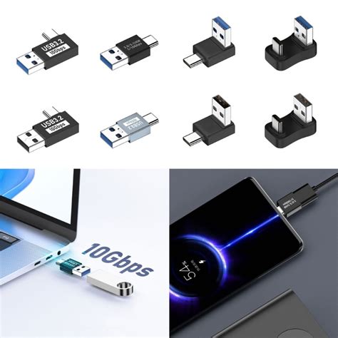 Aaur Universal Usb C ชาย Usb3 1 ชายอะแดปเตอร ์ แปลง 10gbps Data Rate