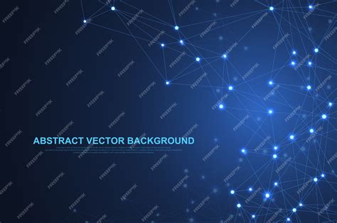 Premium Vector Abstract Plexus Background With Connected Lines And Dots Plexus Geometric Effect
