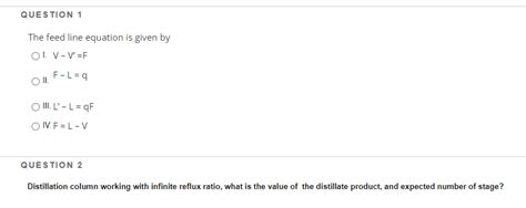Solved Question 1 The Feed Line Equation Is Given By Oi