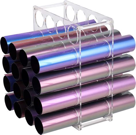 Vinyl Roll Storage 20 Holes Vinyl Storage Rack For Craft