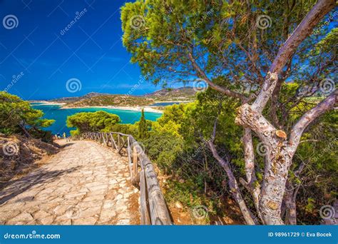 Sa Colonia Beach Chia Resort Sardinia Italy Stock Image Image Of