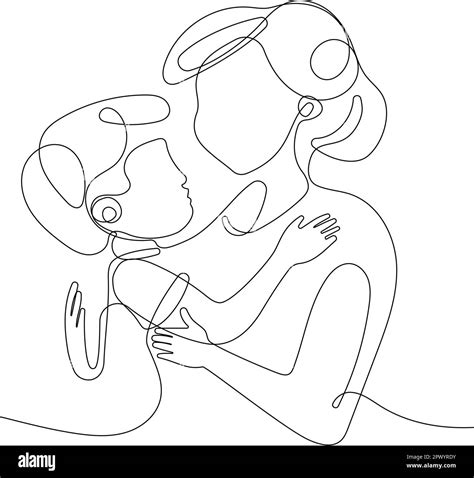 Happy Mothers Day Illustration With Woman Holding A Flowers Thank You