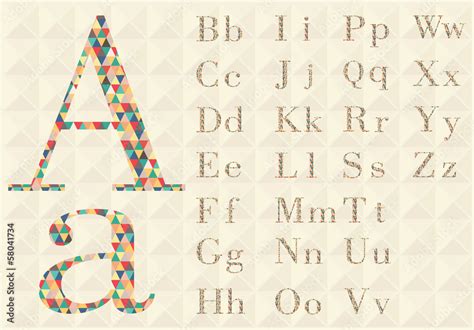 Alphabet Of Geometric Shapes Stock Vector Adobe Stock