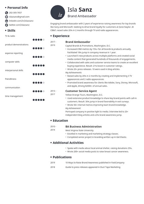 Brand Ambassador Resume—examples And 25 Writing Tips