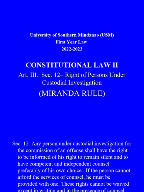 Sec 12 Custodial Investigation Download Free Pdf Confession Law
