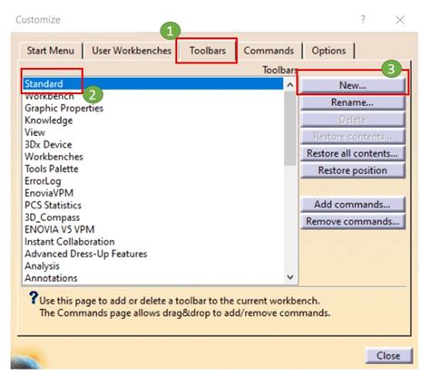 CATIA How To Customize Your Own Toolbar And Icon IME Wiki