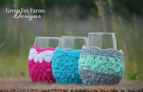 Wine Glass Cozy Free Crochet Pattern • Green Fox Farms Designs