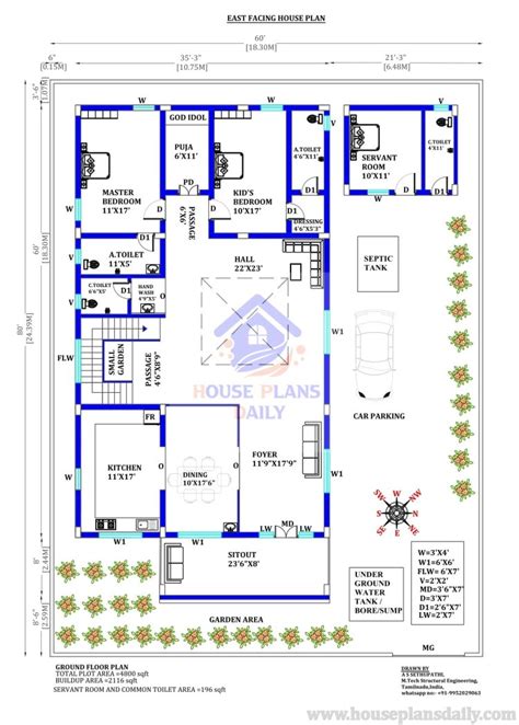 Vastu East Face House Plans 4800 Sq Ft House Design House Designs