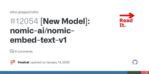 New Model Nomic Ainomic Embed Text V1 · Issue 12054 · Vllm Project