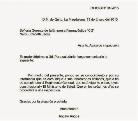 Ejemplo De Un Oficio Documento
