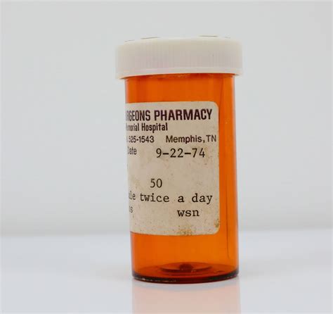 Elvis Presleys Prescription Pill Bottle Wloa