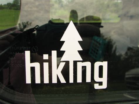 Hiking Vinyl Graphic Car Window Decal Hiking Hike Car
