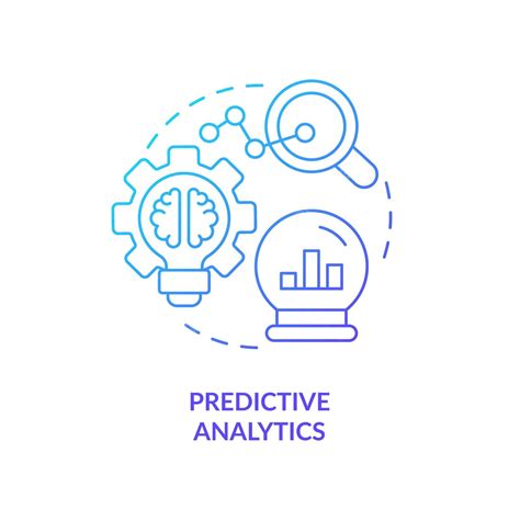 Predictive Analytics Blue Gradient Concept Icon Color Type Graphic