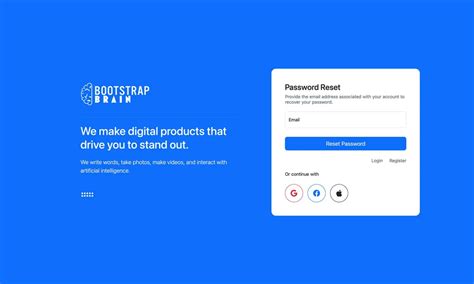 Bootstrap Password Reset Form Example Bootstrapbrain
