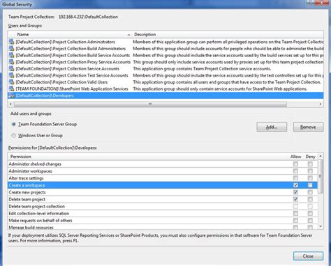 How To Give Restrict Check In And Check Out Permissions For Specific User In Tfs Stack