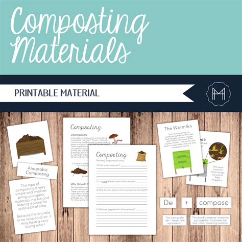 Composting Informational Pack Reading Passage Sequence Sorts And 3 Themodernmontessoriguide
