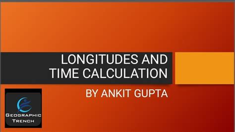 Icse Class Ix Georgraphy Longitudes And Time Calculation Youtube