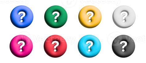Help Icon Set Colorful Symbols Graphic Elements 16617383 Png