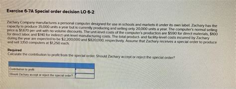 Solved Exercise 6 4a Cost Hierarchy Lo 6 1 Costs Can Be
