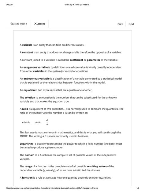 back to week 1 lessons pdf variable mathematics equations