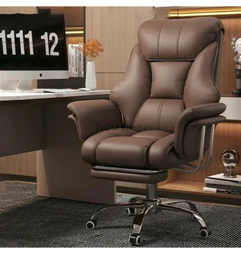 편한사무실의자 사무의자 푹신한 편안한 체어 가죽 컴퓨터 의자 게임용 안락 침실 이그제큐티브 사무실 독서 발 티몬