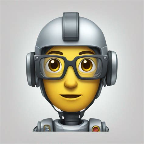 A Dark Haired Bearded Nerd Robot Emojihi Generate Emoji With Ai