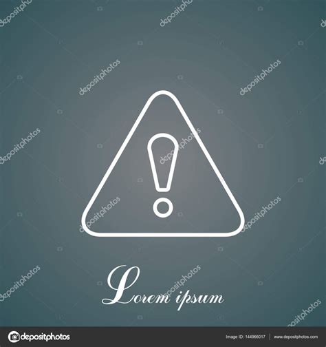 Exclamation Danger Line Sign Stock Vector Image By ©ppvector 144966017