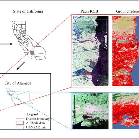 Location Of The Study Sites With NLCD Shown For The PolSAR Images Download Scientific