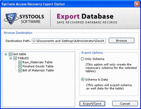 how to recover access database items using systools access recovery tool
