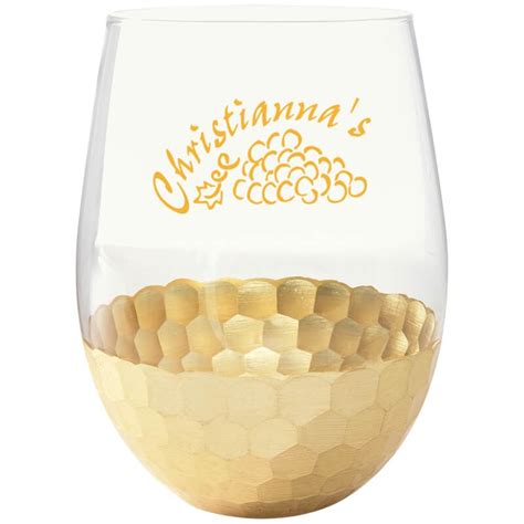 18 Oz Florence Stemless Wine Glass Silkletter