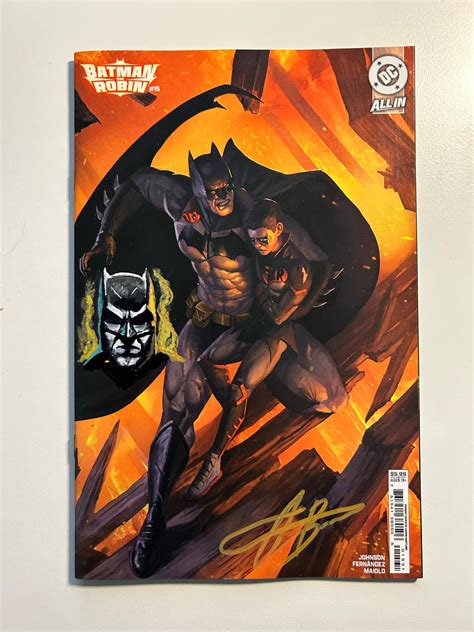 Aaron Bartling Original Art Batman And Robin 15 Remarqued Cover 2