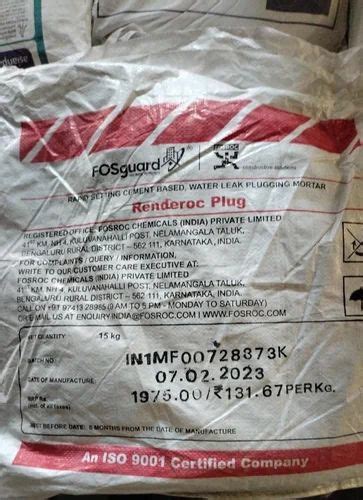 Waterproofing Coating Chemical Grade Fosroc Rendroc Plug Packaging