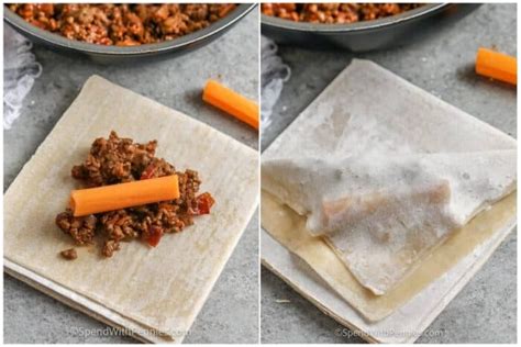 Bacon Cheeseburger Egg Rolls Spend With Pennies