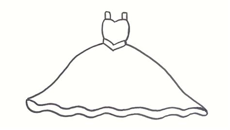How To Draw A Dress Step By Step Simple Drawing Ideas