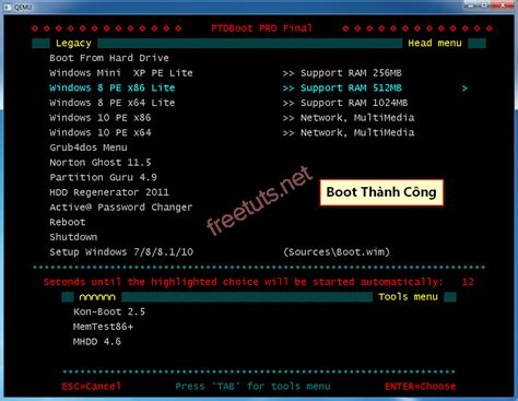 Download QEMU Boot Tester Phần mềm test USB Boot nhỏ gọn