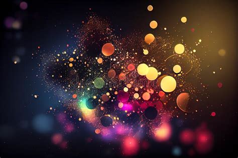 Abstract Background Round Particles Bokeh Generative Ai Generative