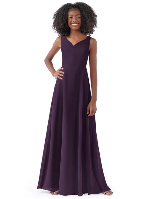 Plum Azazie Kianna JBD Junior Bridesmaid Dresses Azazie