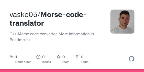 Github Vaske05morse Code Translator C Morse Code Converter More