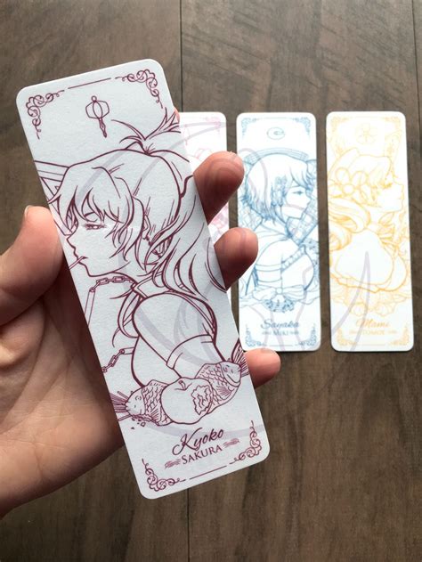 Puella Magi Madoka Magica Laminated Bookmarks Soul Gem Etsy