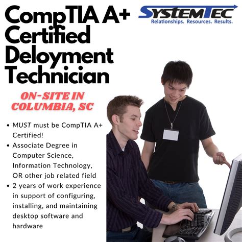 Systemtec On Linkedin Hiring Itjobs Comptiaaplus Comptiacertified