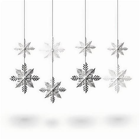 Premium Ai Image Decoration Of Snowflake Paper Decoration White And