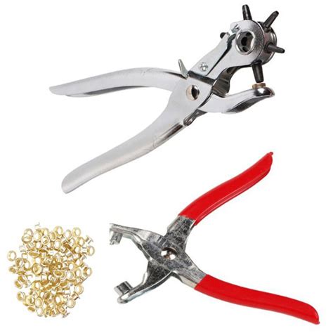 Hongu Set Pinza Fustellatrice E Occhiellatrice Cintura Buco Forare