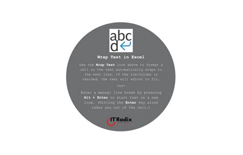 Tech Tip Wrap Text In Excel It Radix Nj