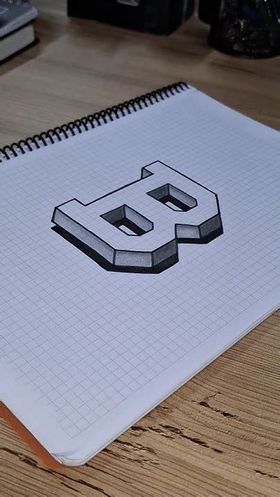 كيف ترسم حرف B 3d 😉 الرسم Draw Drawing 3d 3dart 3ddrawing