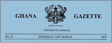 Gazette Publication March 2022 Minerals Commission