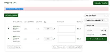 Cannot Update Shopping Cart Error After Add Cutom Comment Bar In Cart Magento Stack Exchange